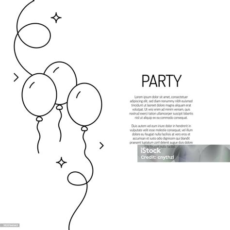 파티 풍선 아이콘의 연속 선 그리기입니다 손으로 그린 상징 벡터 일러스트 레이 션 풍선에 대한 스톡 벡터 아트 및 기타 이미지 풍선 축하 생일 Istock