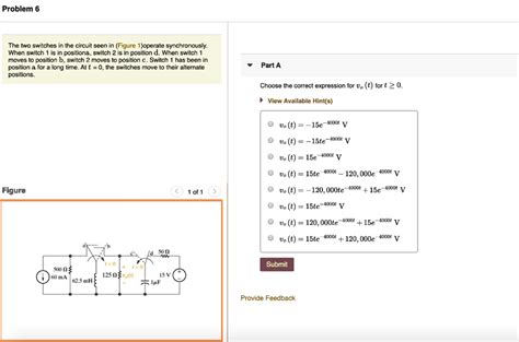 Problem The Two Switches In The Circuit Seen In Figure Operate Synchronously When Switch