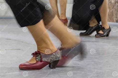 Feet Of Spanish Flamenco Dancers Stock Image Image Of Inside