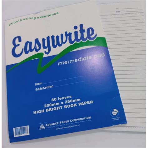 Easywrite Intermediate Long Pad Shopee Philippines