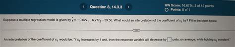 solved suppose a multiple regression model is given by