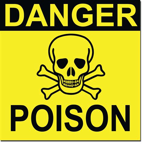 Symbol Of Poison On A Warning Label