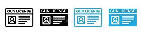 Gun License Icon Depicting Firearm Regulation And Legal Permissions Suitable For Law