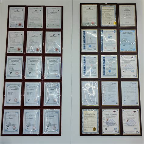Certification Wall Xiamen Sunled Metal Manufacturing Co Ltd