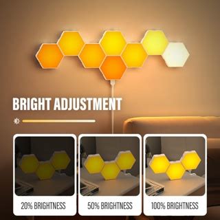 Jual Lampu Dinding Rgb Led Hexagon Honeycomb Wall Lamp Hias Decore Quantum Modular Light