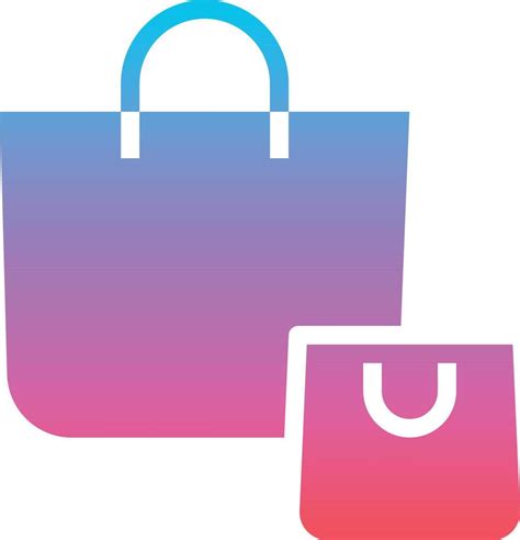 Shopping Bag Purchase Mall Gradient Solid Icon 14054790 Vector Art At