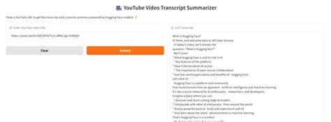 Ai Machinelearning Deeplearning Nlp Youtube Summarization Python Gradio Huggingface