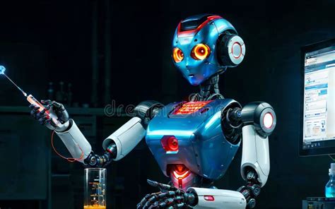 Robotic Scientists In The Lab Exploring The Future Of Scientific Discovery And Innovation Stock