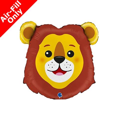 14 Inch Lion Head Foil Balloon 1 Unpackaged