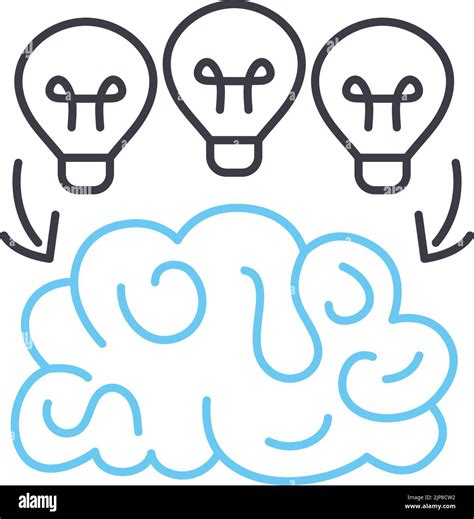 Brainstorming Line Icon Outline Symbol Vector Illustration Concept Sign Stock Vector Image