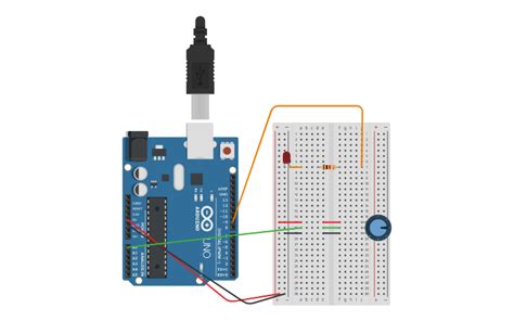 Circuit Design Controlando Brilho De Led Com O Potenciômetro Tinkercad