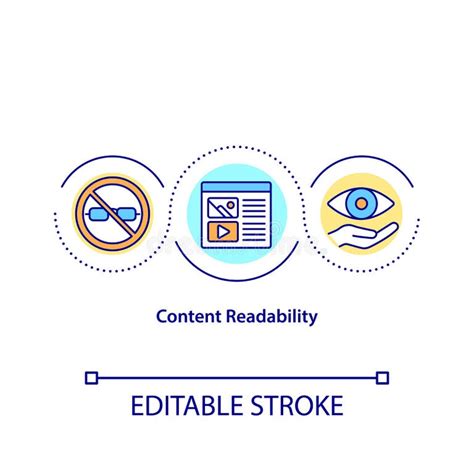 Content Readability Concept Icon Stock Vector Illustration Of Concept
