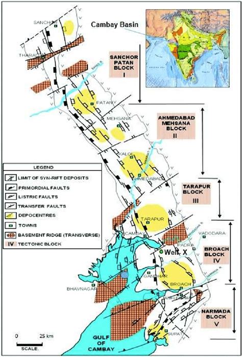 tectonic map of cambay basin kundu et al 1993 the shale gas and