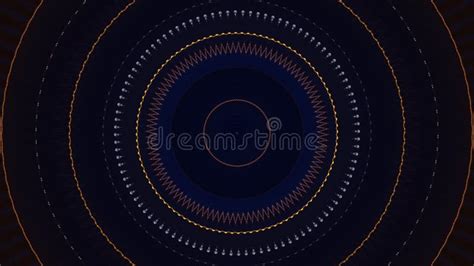 Circular Waves Motion Graphics On Black Background Seamless Loop Animation Abstract Sound