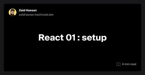 Zaid Hassan On Linkedin React Setup Made Easy Step By Step Guide For