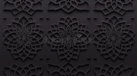 Dark Gray Floral 3d Pattern Background Texture Stock Image Image Of Abstract Seamless 366950361
