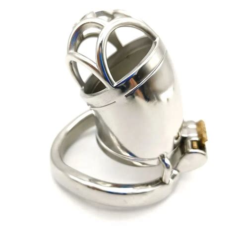 Stainless Steel Male Chastity Device Adult Cock Cage With Arc Shaped Cocks Ring Bdsm Sex Toy