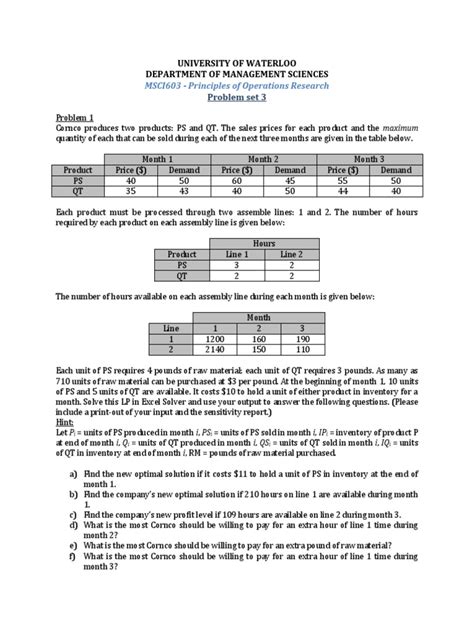 3 Solved Problems Sensitivity Analysis Pdf Labour Economics