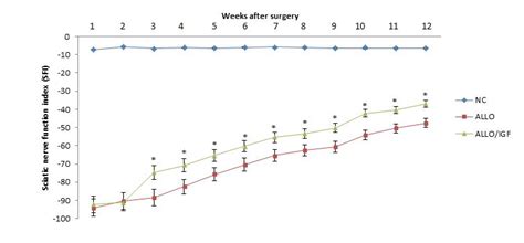 Line Graph Showing Sciatic Nerve Function Index Values In Each Download Scientific Diagram