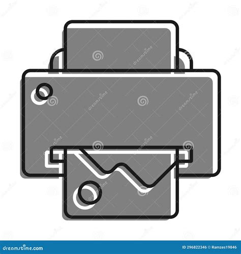 Linear Icon Inkjet Printer Printing Documents In Office Using Copiers