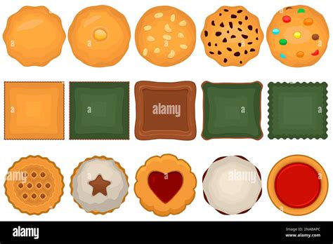 Big Set Homemade Cookie Different Taste In Pastry Biscuit Large Kit Cookie Consist Of