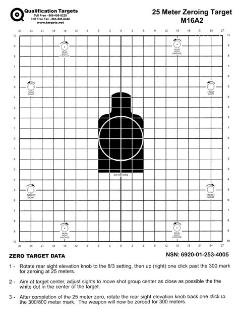 M16a2 Paper Target Qualification Targets Inc