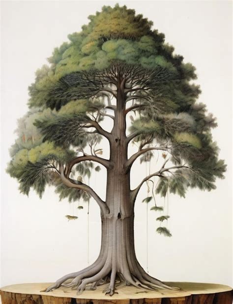 Structure Of The Tree Premium Ai Generated Image