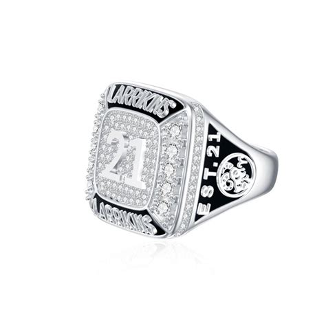 Sterling Silver Personalized Pattern High School College Class Ring Gi