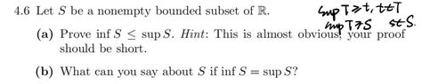 solved 4 6 ﻿let s ﻿be a nonempty bounded subset of