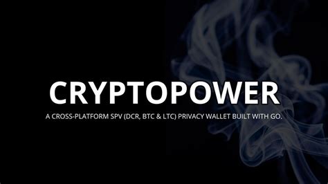 Cryptopower Golang Native Desktop And Mobile Wallet
