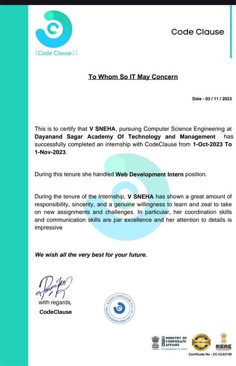 Sneha V On Linkedin Webdevelopment Internshipcomplete Excitingjourneyahead