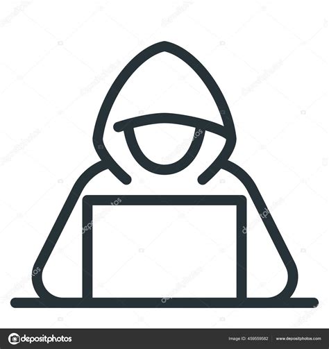 Hacker Laptop Person Icon Stock Vector Image By Iconfinder