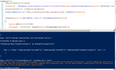 SharePoint Solutions Tips SharePoint Online Automation Checking Site Quota For An Office 365