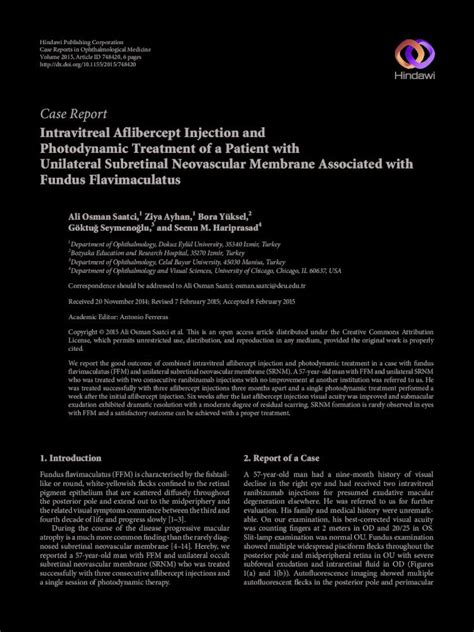Pdf Case Report Intravitreal Aflibercept Injection And 2019 7 31 · Case Report Intravitreal