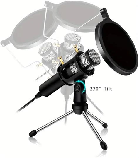 Depusheng Usb 마이크 컴퓨터 카디오이드 콘덴서 Pc 게이밍 마이크 스트리밍 팟캐스트 보컬 녹음을 Temu Republic Of Korea