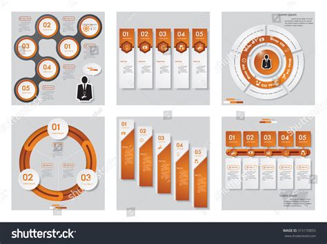 Collection 6 Orange Color Templategraphic Website Stock Vector Royalty Free 315170855