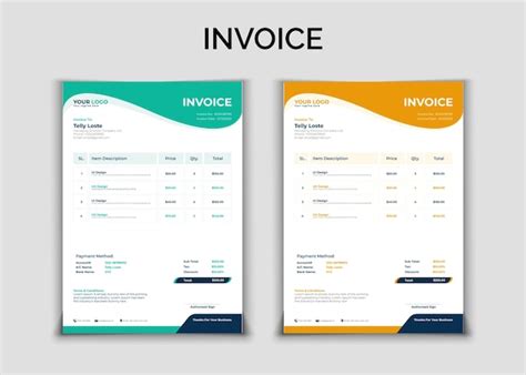 Premium Vector Minimal Invoice Template Vector Design