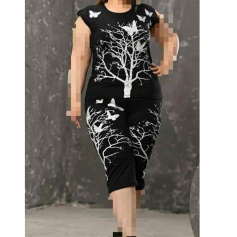 خرید و قیمت تاپ شلوارک ارسال رایگان تاپ وشلوارک چاپ درخت تاپ با شلوارک