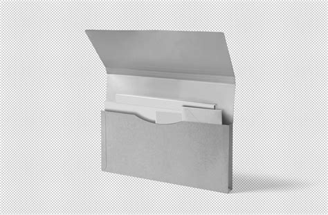 Open File Folder Mockup With Business Documents