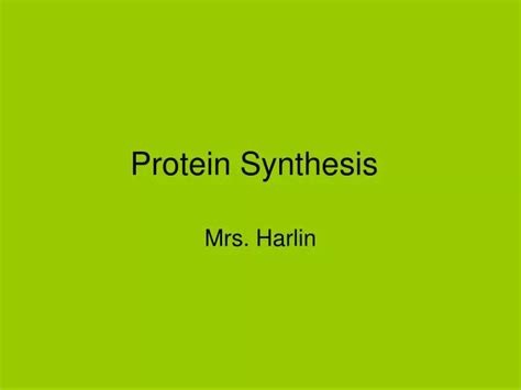PPT Protein Synthesis PowerPoint Presentation Free Download ID