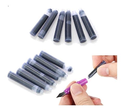 Kit Cartuchos Tinta Carga Caneta Tinteiro Azul Preto Mercado Livre