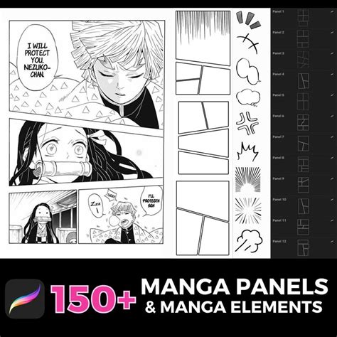 150 Manga Panel Templates Comic Storyboard Templates Managa Panel