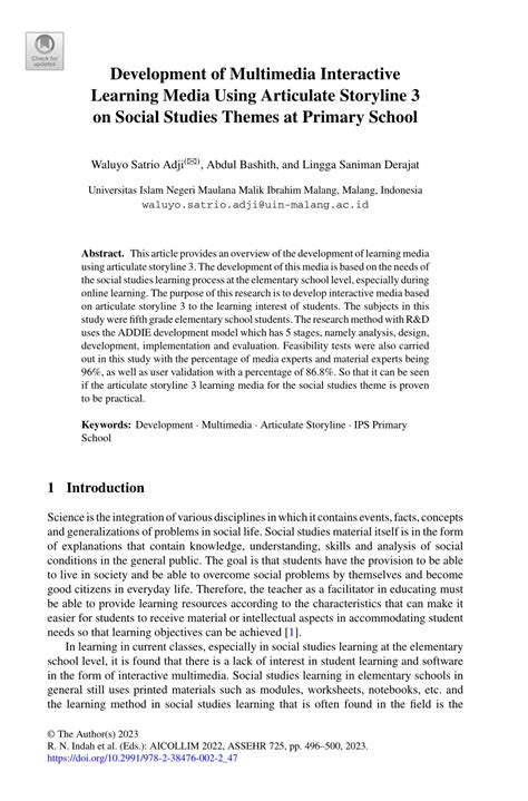 Pdf Development Of Multimedia Interactive Learning Media Using Articulate Storyline 3 On