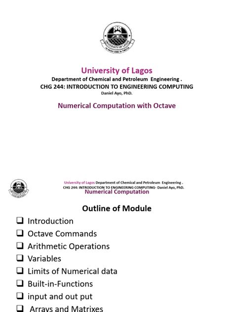 Numerical Computation Octave Pdf Matrix Mathematics Computer File