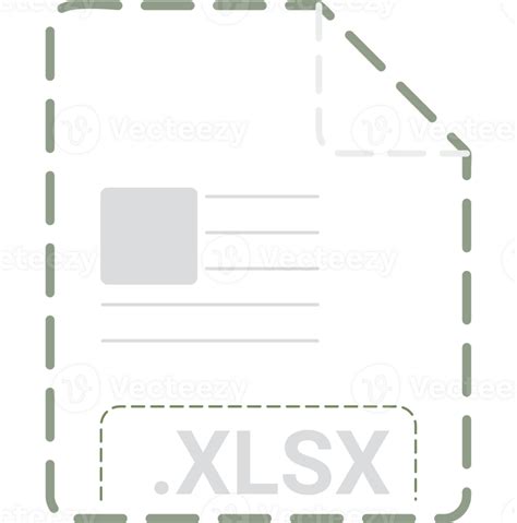 Xlsx File Icon Minsk Dashed Rounded Outline 57325932 Png