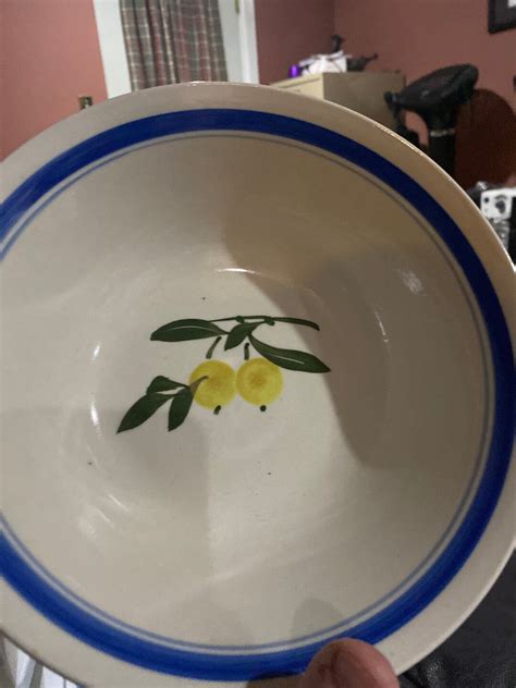 Ceramic Bowl With Lemon Design Etsy