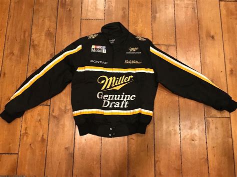 Nascar Miller Genuine Draft Rusty Wallace Mobil 1 Racing Coat Jacket