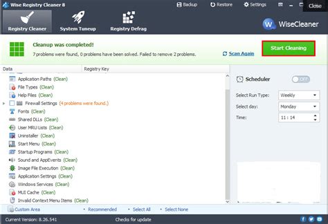 Clean Registry Files Operfhh