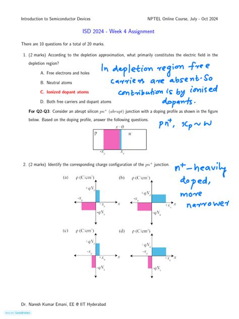 Isd Week 04 Assignment Pdf Pn Junction Doping Semiconductor