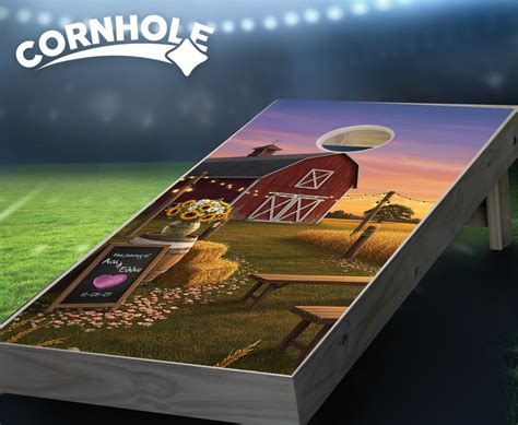 Red Barn Reception Cornhole Boards